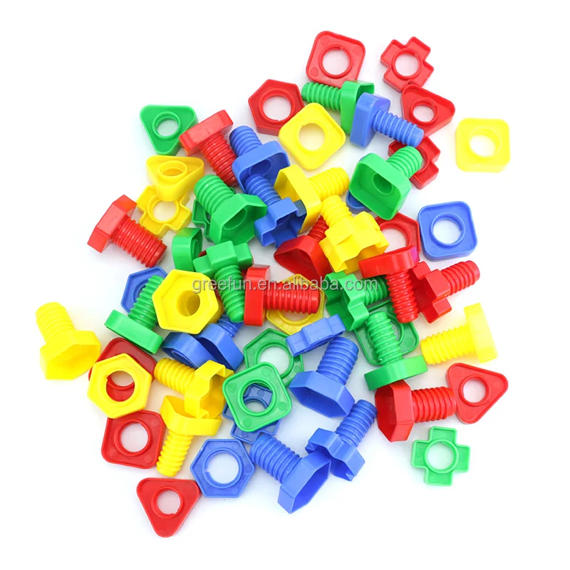 Kids Educational Bolts And Nuts Set Enlightenment Toys,Plastic Screw ...