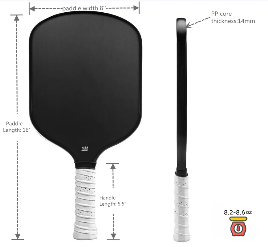 Custom OEM High Quality Graphite Surface 3K 18K Texture for Pickleball ...