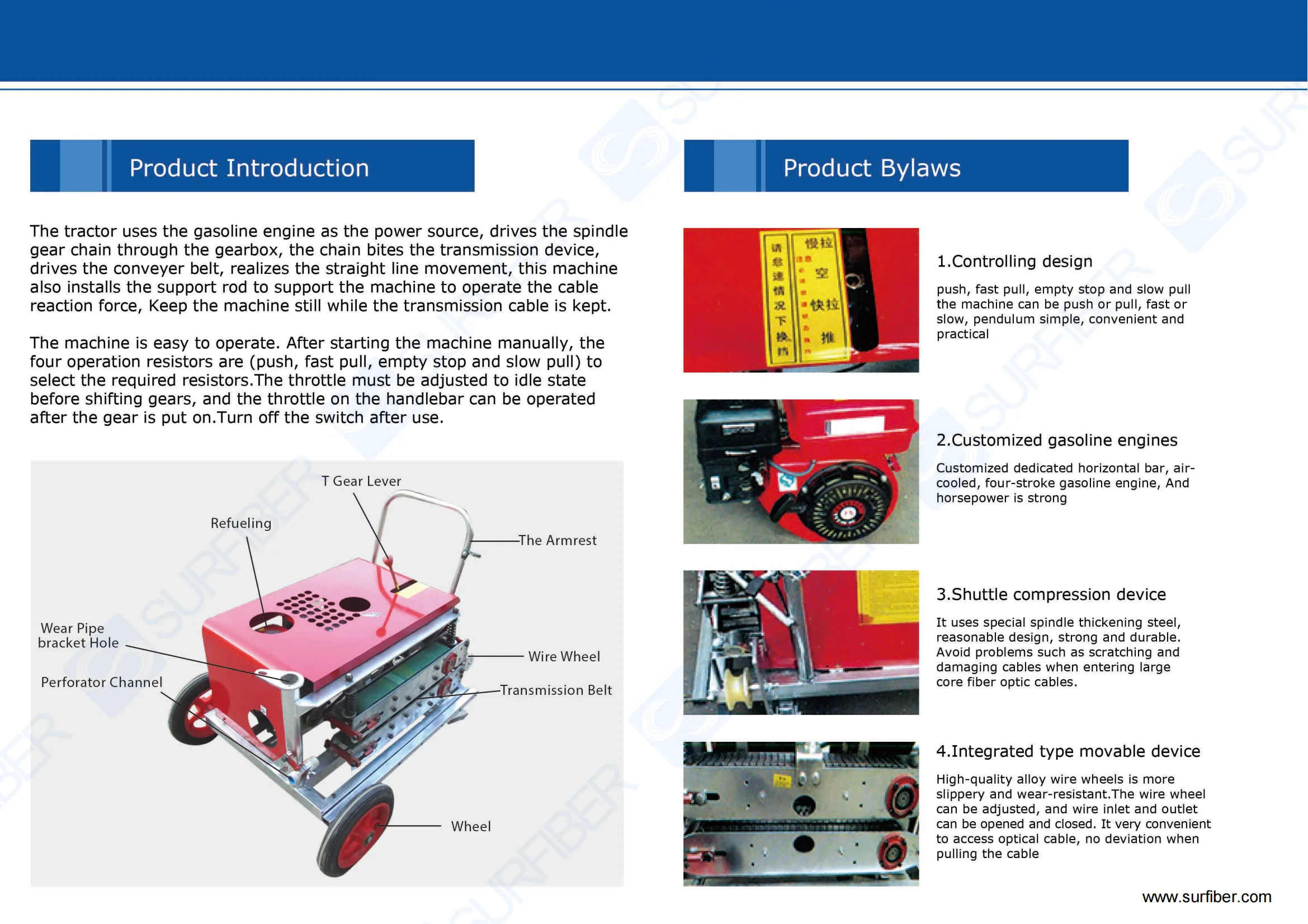 Portable Full-Automatic Optical Fiber Power Cable Puller