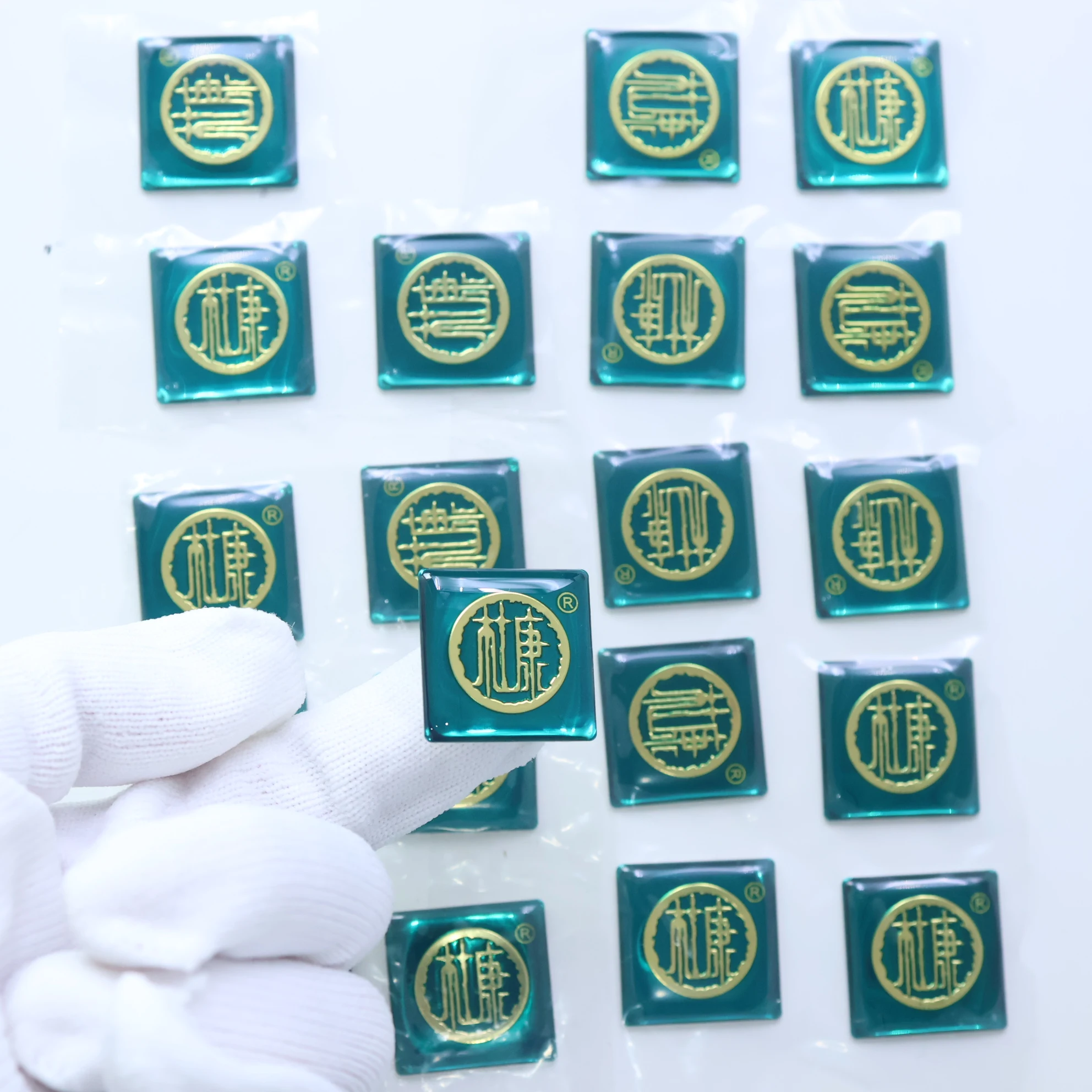 Clear Square Shape Crystal Epoxy Resin Sticker Printing Waterproof 3d ...