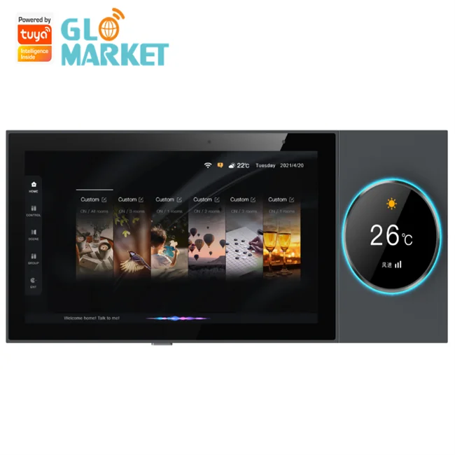 Glomarket Smart Home System 6 Inch Wifi Multi-function Music Host Touch Screen Zigbee Gateway ...