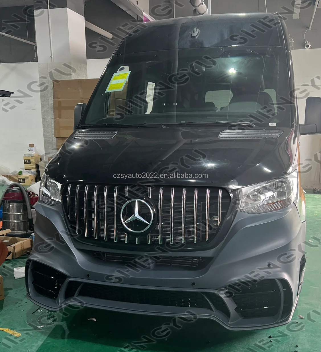 Body Kit Include Front Bumper Assembly Rear Lip Exhaust For Mercedes Benz Sprinter W906 W907 ...