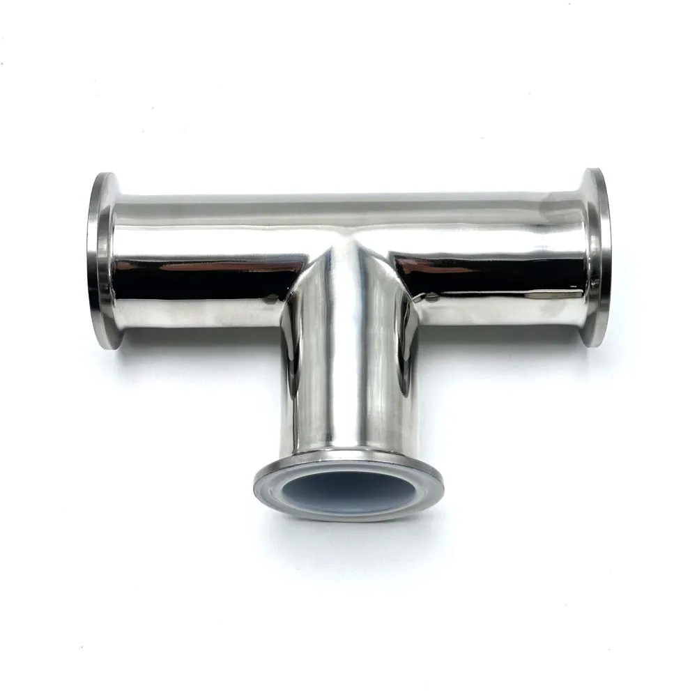 Sanitary T-type Equal Tee 304 316 Stainless Steel Vacuum Flange Pipe ...