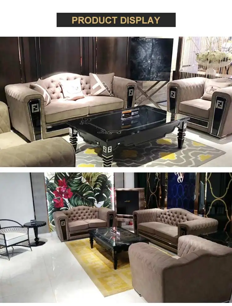 Classic Sofa Furniture For Living Room Leather Sofa Professional Factory Light Luxury Modular ...