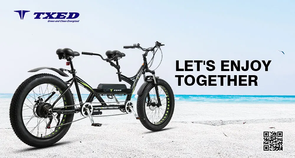 TXED 48V Powered Electric Two Person Cycling Bike with Central LCD Panel tandem Bicycle| Alibaba.com