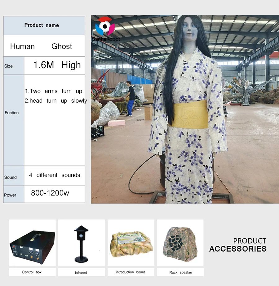 Customized Life Size Realist Animatronics Female Ghost