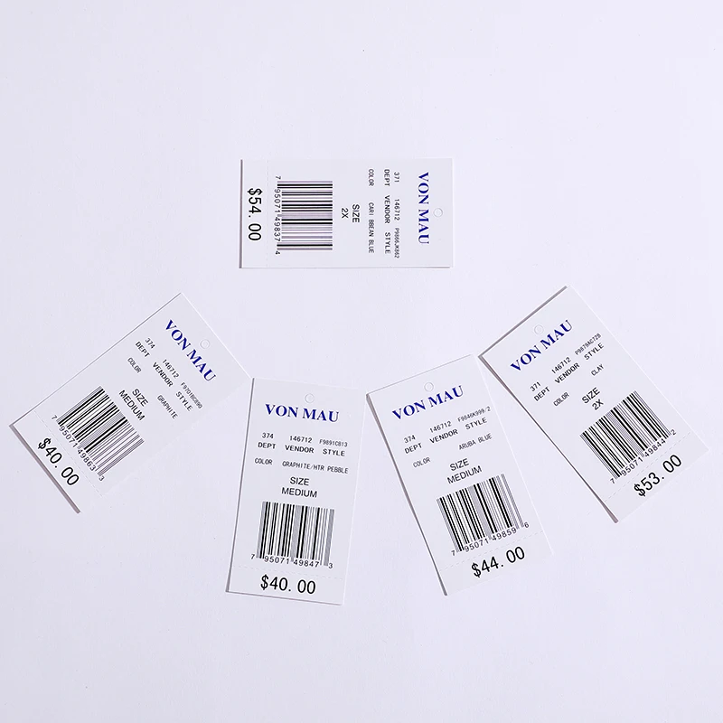 Custom Logo Qr Code Hangtag Clothing Printing Paper Hangtags Logo ...