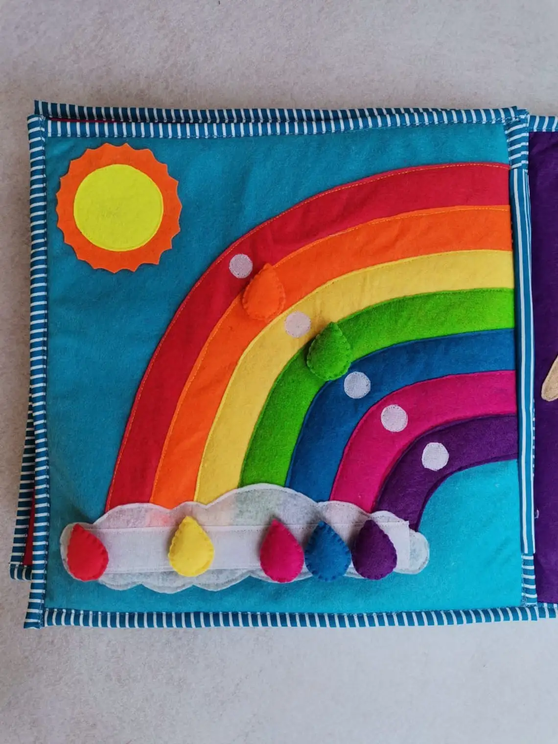 Montessori Activity Sensory Book - Dinosaur Felt Book