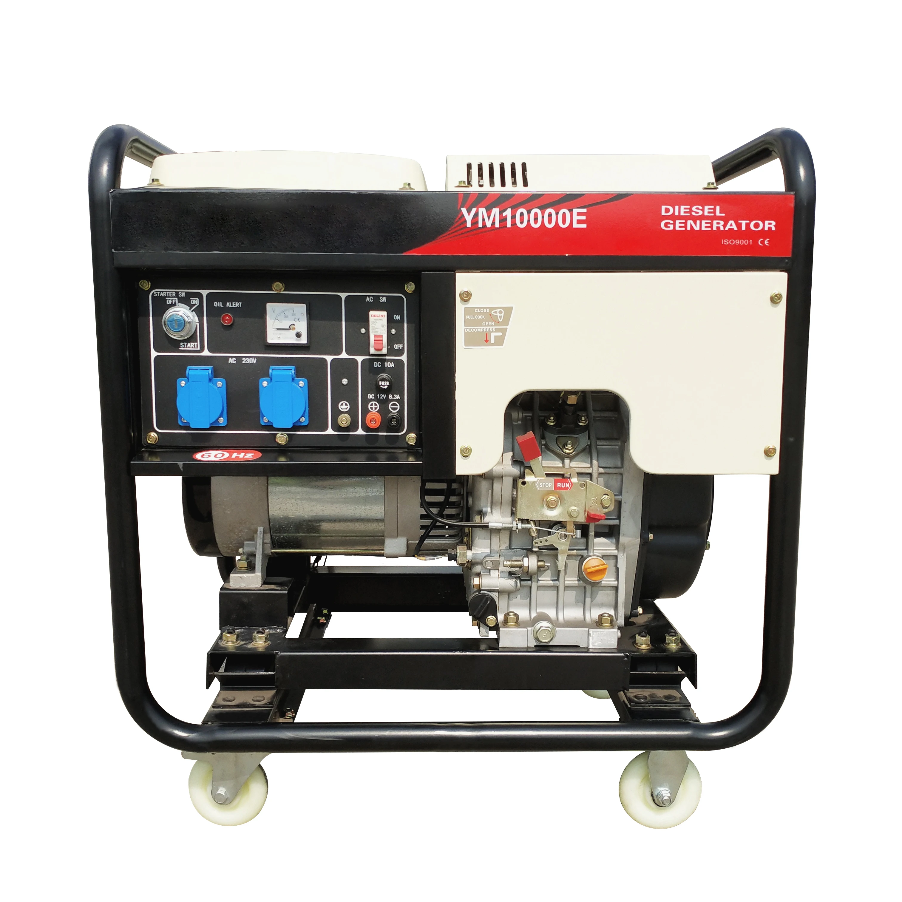 8kw Diesel Generator Single Phase Portable 4-stroke Air-cooled Diesel ...