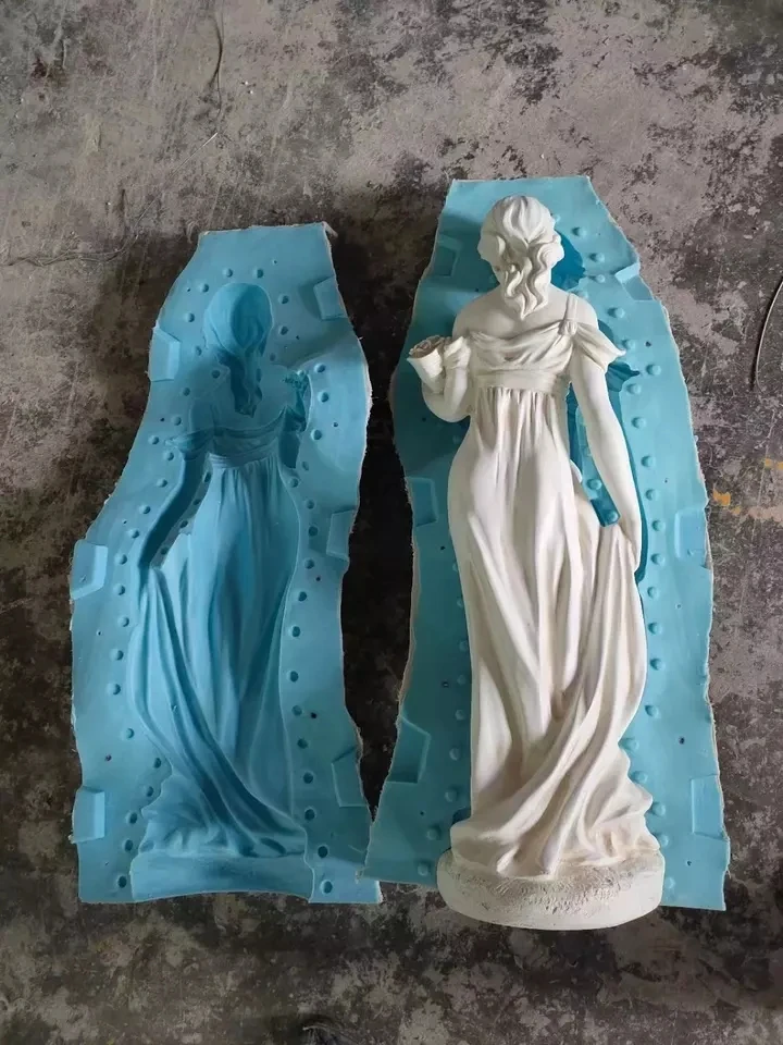 Life-Size Outdoor Garden Angel Statue Concrete Girl Sculpture Mold ...