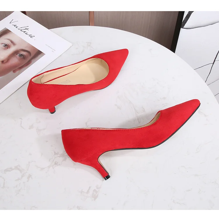 Sh10651a Size 35 - 46 Women Shoes High Heels Low 5cm Block Heel Shoes ...