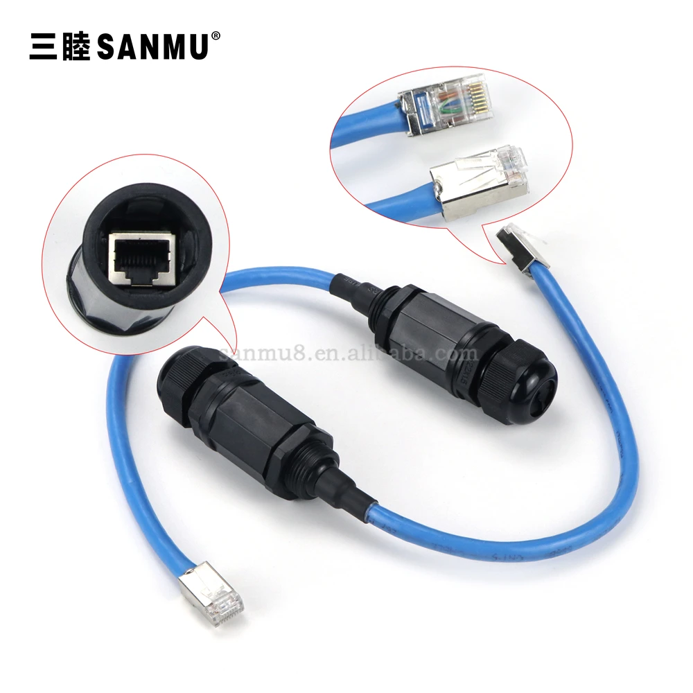 RJ45 Waterproof Connector for Ethernet Cables - Durable Nylon, ISO9001 ...