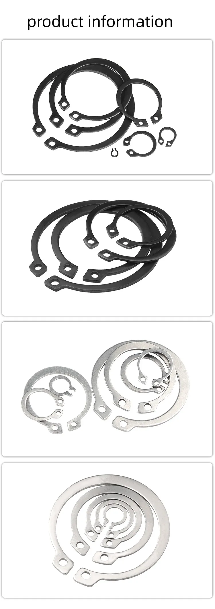 DIN471 3mm-300mm Stainless Steel External Fixing Snap Ring Circlips for ...