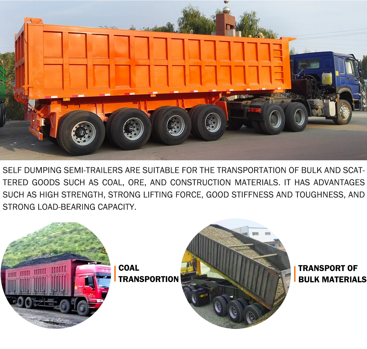 40ft Container Trailer Dump Tipping Tipper Factory Direct