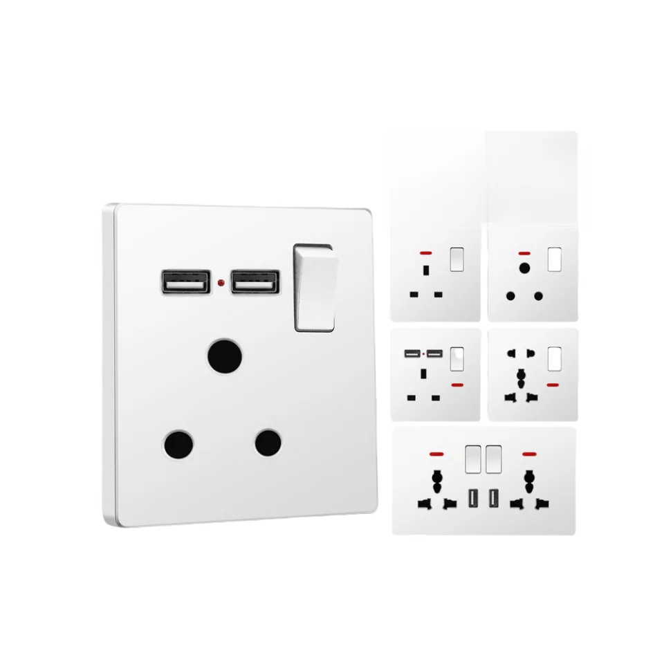 EU UK US Standard 3-Pin Universal Home Electrical Wall Light Switch ...