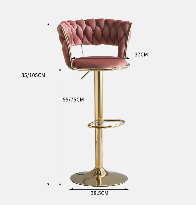 Luxury Kitchen Counter Bar Stools Modern Swivel Adjustable Bar Chair ...