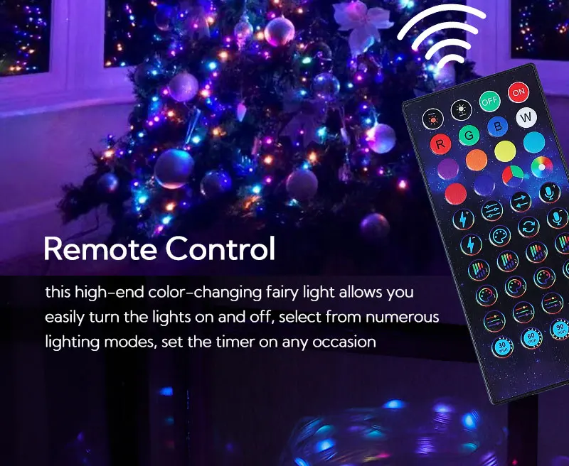 32.8ft 10m IP65 5V USB Port Smart App Remote Control Dream Color ...