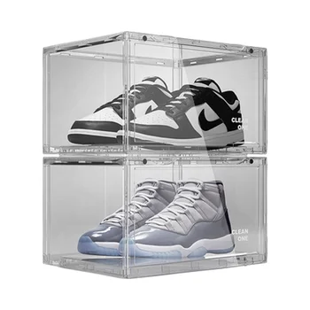 High Quality Stackable Transparent Acrylic Shoe Box For Indoor Shoe ...