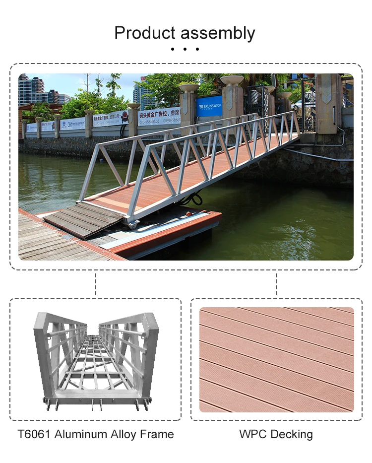 Floating Dock Jetty Wharf Engineering Pontoon Floating Jetty Pier ...