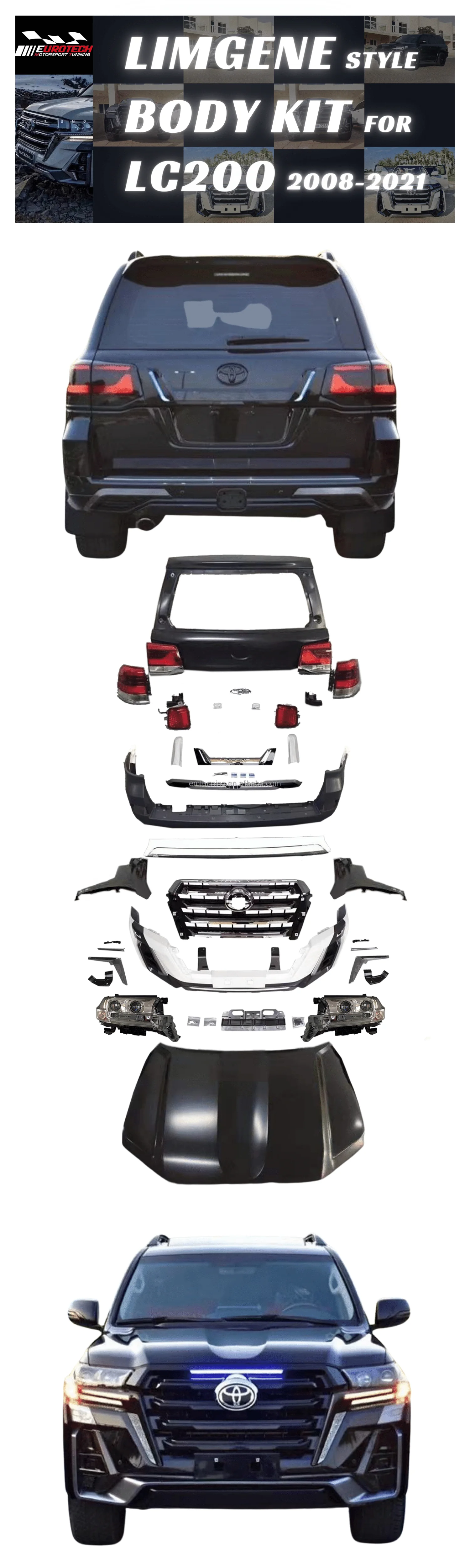 LC200 Facelifted LIMGENE Style Converted Body Kit - 2008-2019