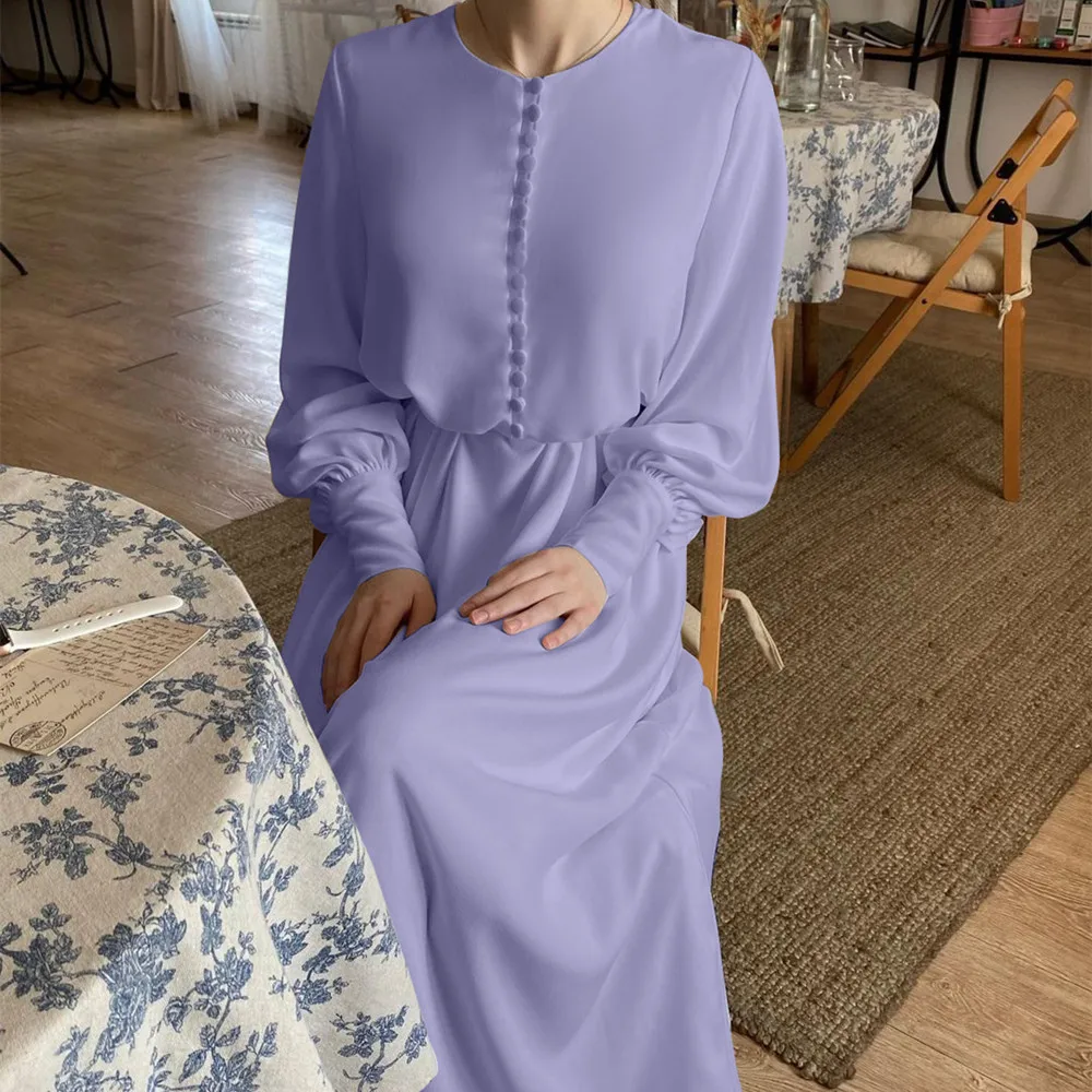 Loriya Fashion Modest Chiffon Islamic Clothing Womens Dresses French ...