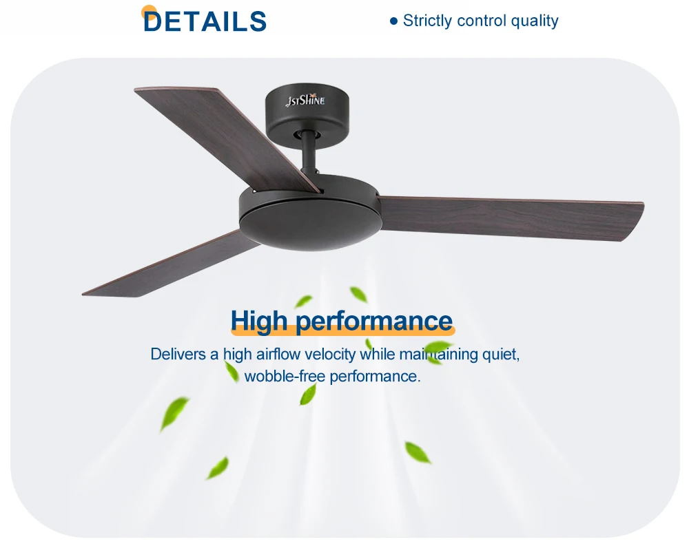 1stshine Ceiling Fan Dcf-w986 New Design Mdf Blade Low Noise Decorative ...
