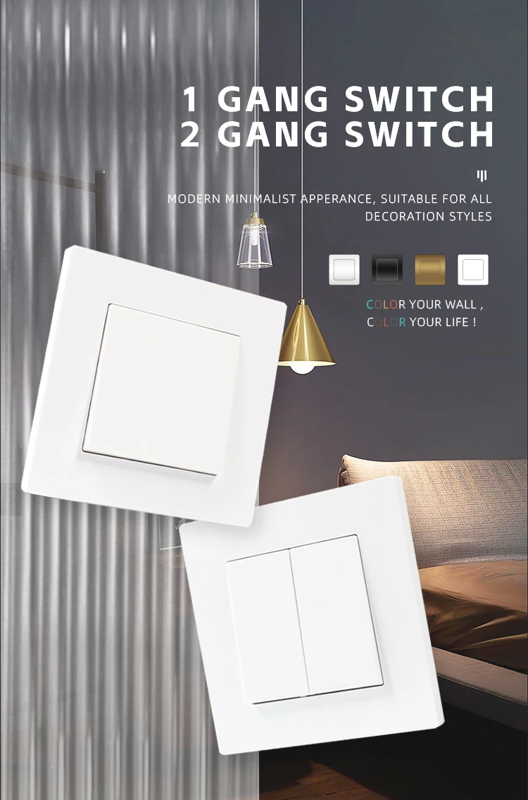 EU Standard Switch - Elegant Wall Plate Light Switch