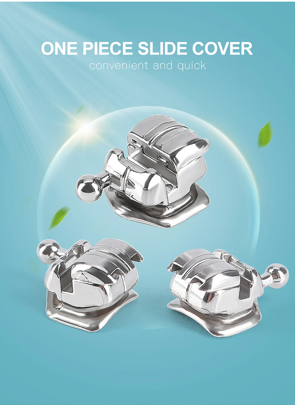 24pcs/box Dental Orthodontic Brackets Half Spherical Self Ligating Roth ...