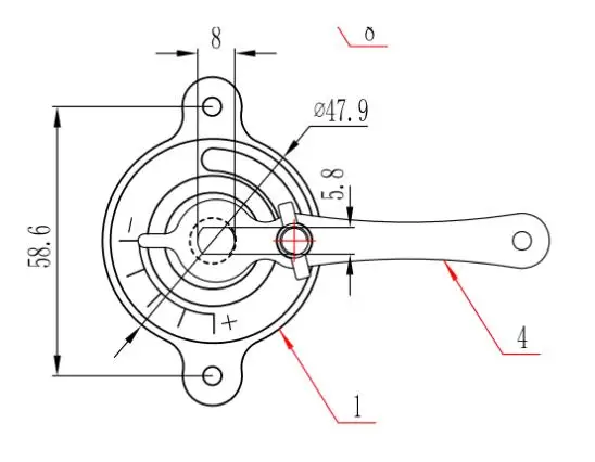 HVAC Accessories - Damper Quadrant Handle Sheet Metal