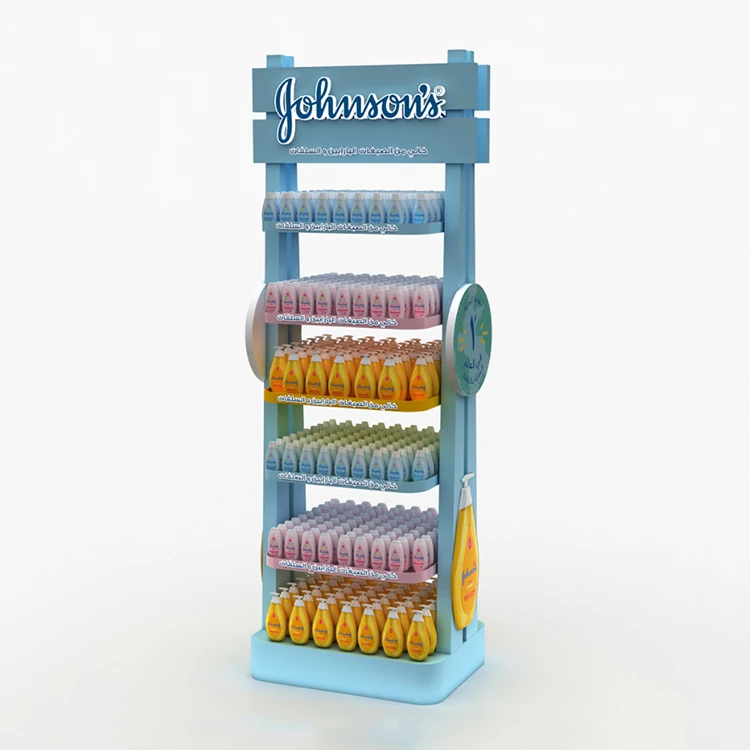 Wooden Display Stand For Moisturizing Lotion And Shower Gel Skin Care ...