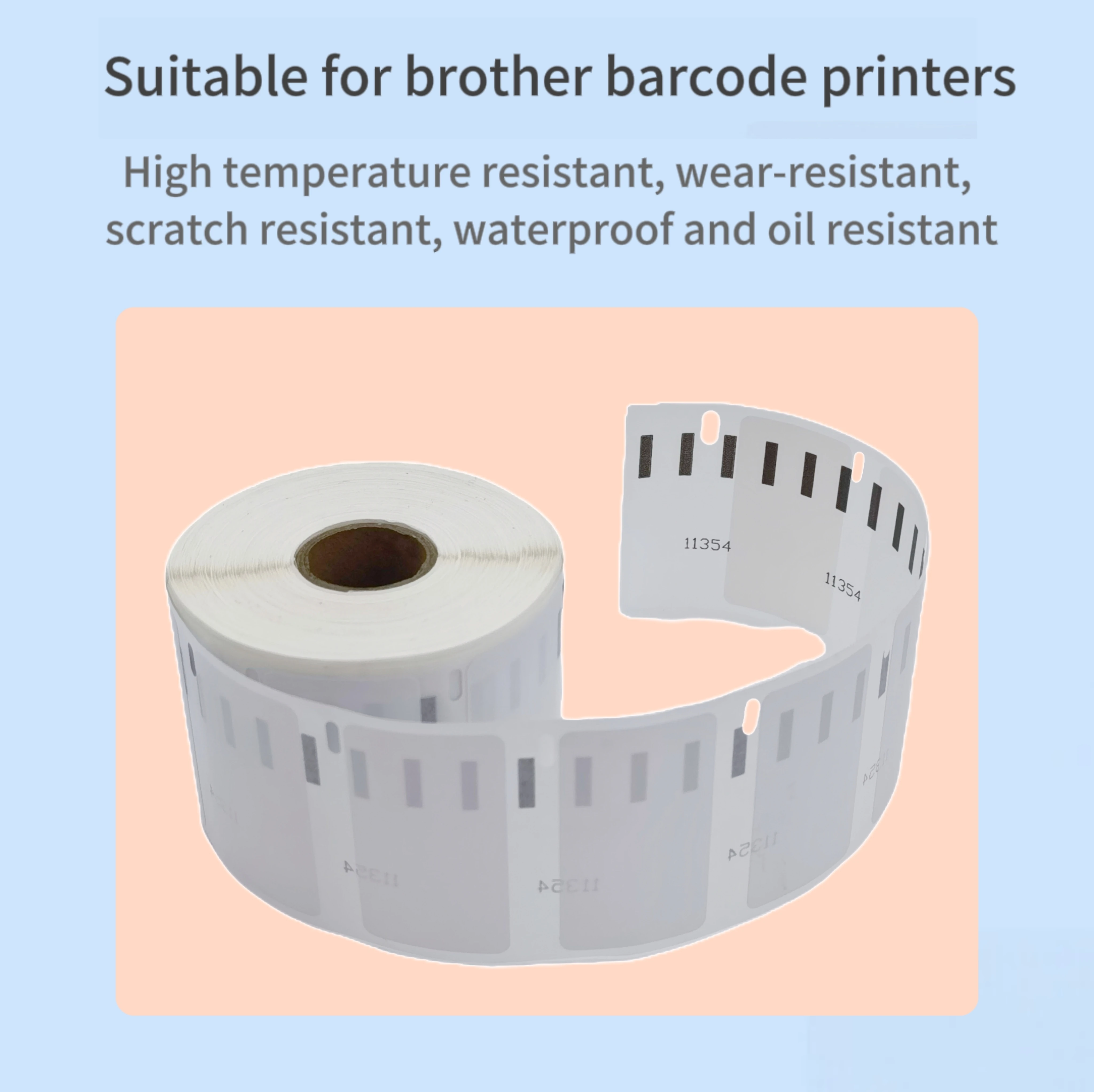 Custom Black On White Barcode Label Rl-d-11354 Etiquette Self Adhesive ...