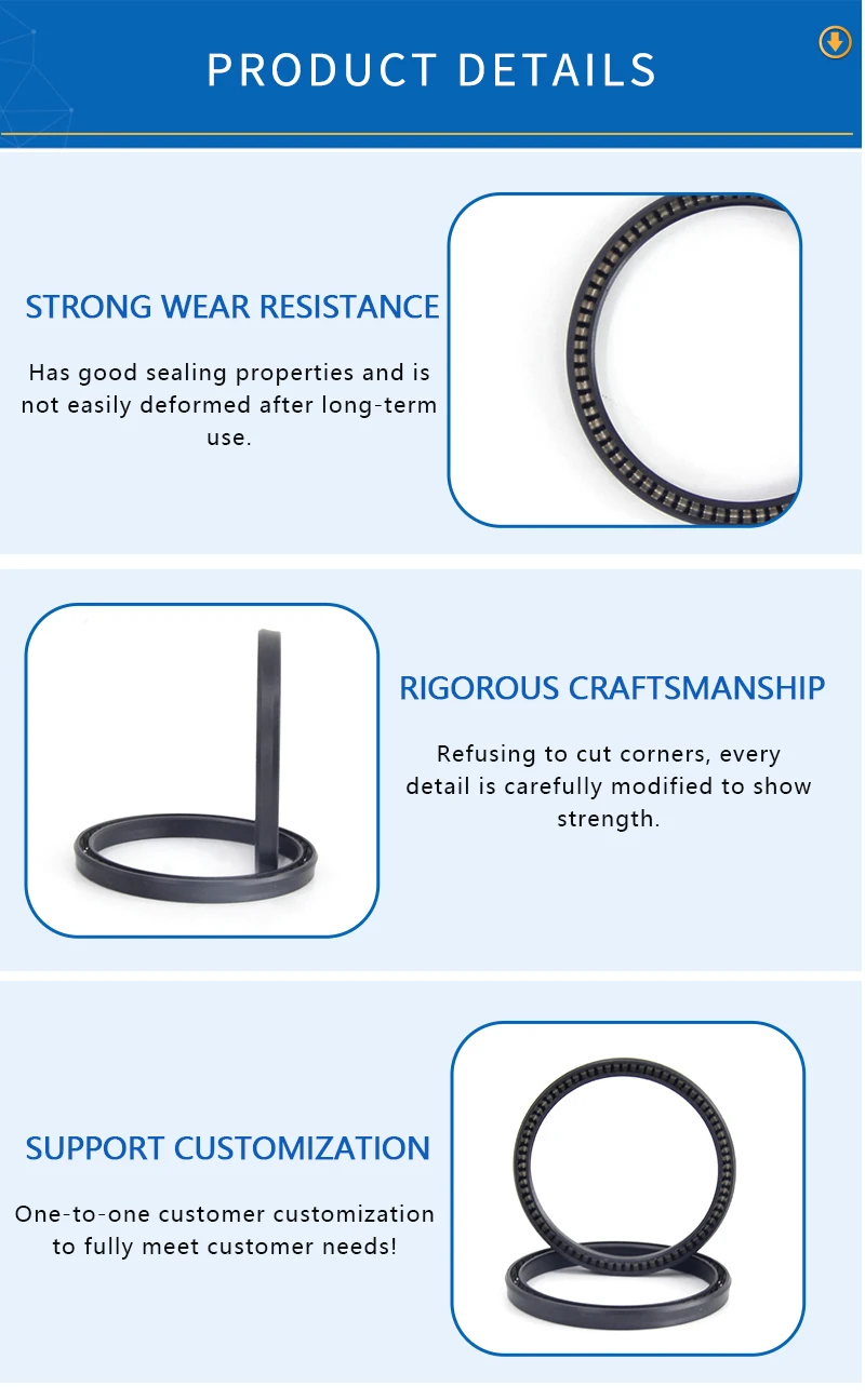 Pole Spring Sealing Ring PTFE Carbon Filled Rotary Seal Dust Ring Ptfe ...