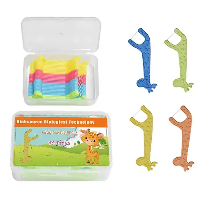 Kids Cute Animal Shaped Dental Floss Picks For Oral Care - Oem Available