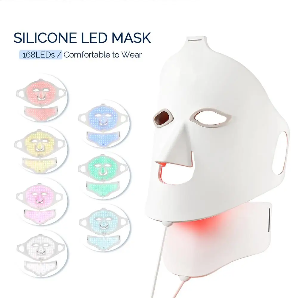 7 Colors Led Face Mask Anti-Aging Light Therapy 660nm 850nm Infrared ...
