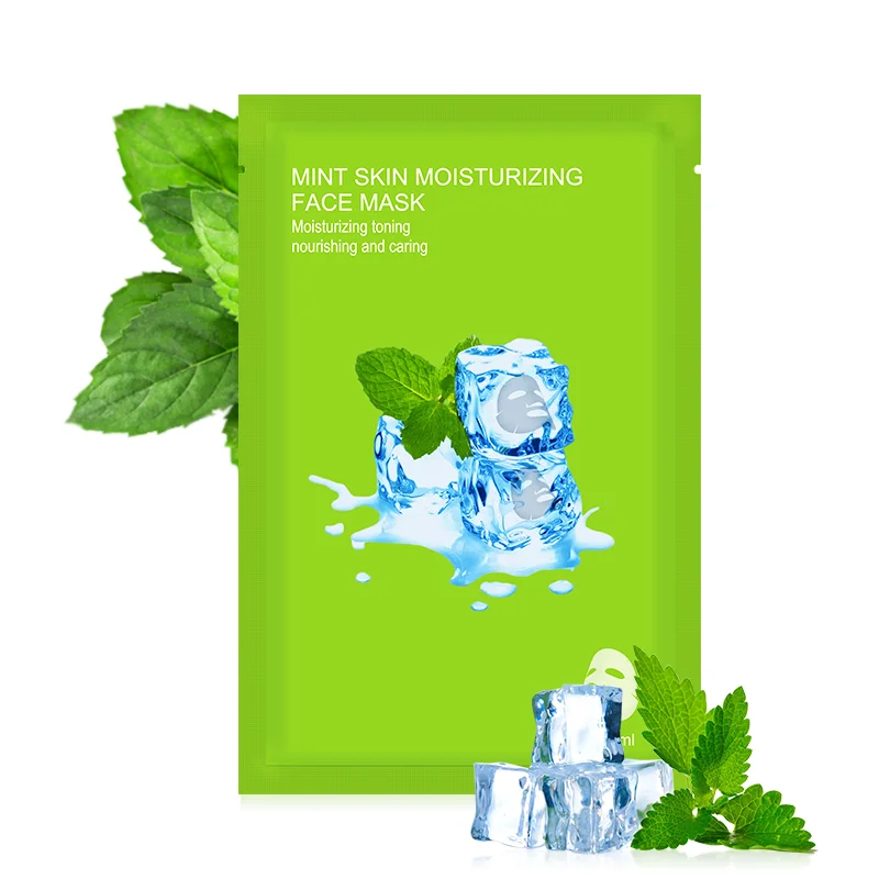 Hydrating Moisturizing Cooling Facial Sheets Mask With Mint Coconut ...