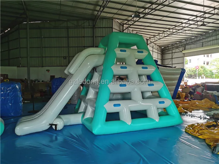 Sea/lake Inflatable Floating Water Trampoline Park Triangle Water Slide ...