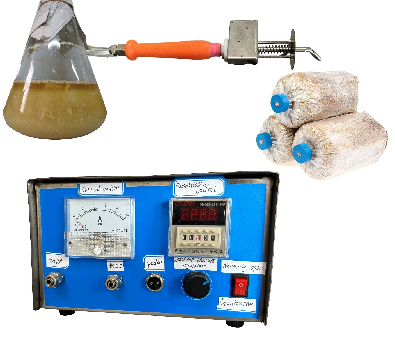 Shiitake Mushroom Spawn Log Liquid Inoculation Machine Mushroom ...