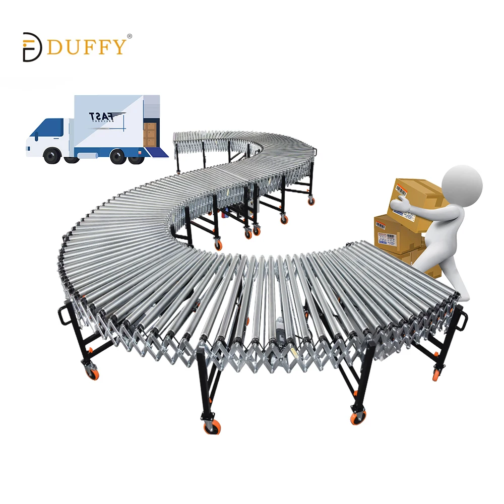 Flexible Assembly Line Telescopic Gravity Roller Conveyor With Easy ...