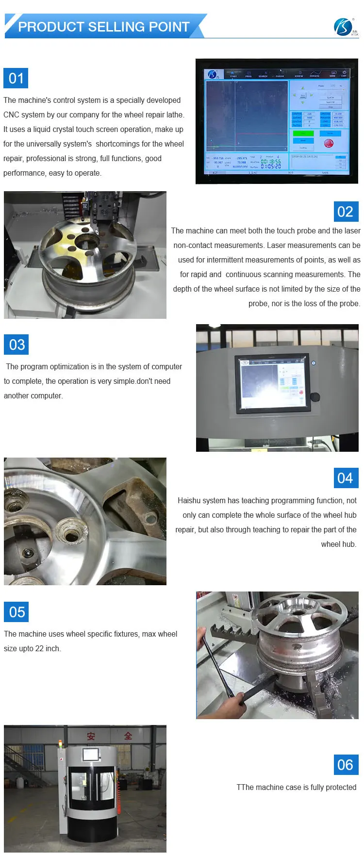 26" Alloy Wheel Diamond Cut Rims Lathe CKL22Q Machine