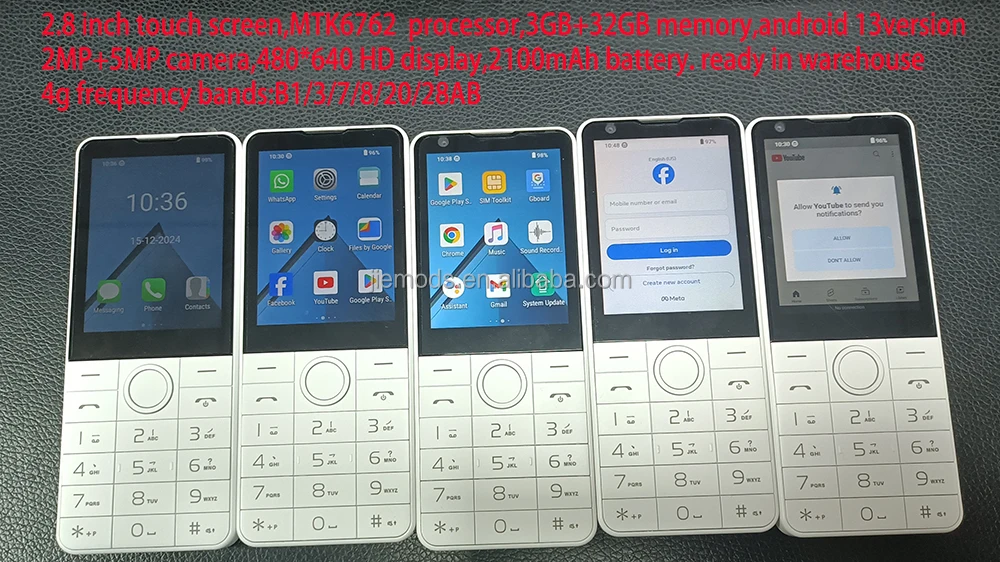Ready to Ship Unlocked 4G Android Keypad Mobile Phone with 2.8" Touch ...