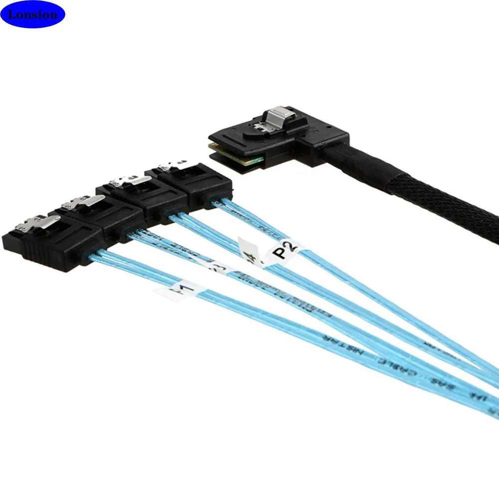 Mini Sas Sff-8087 To 4 Ports Sata Server High-speed Connection Cable ...