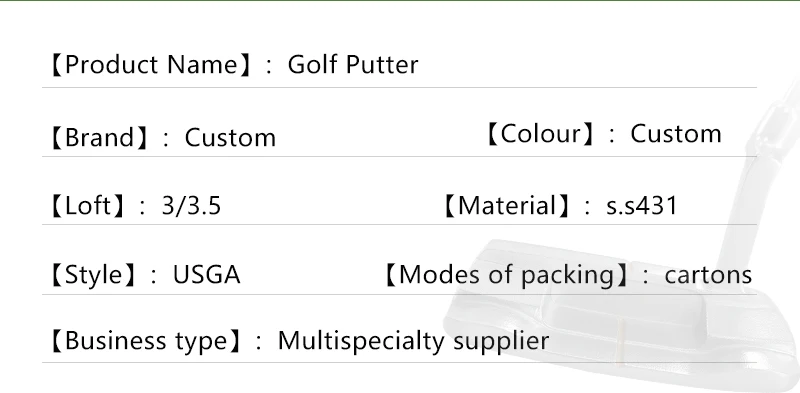 OEM Brand Logo Golf Putters - Custom Stainless Steel CNC Milled