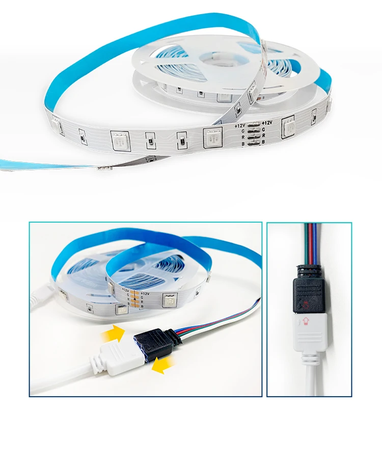 12V 5050 Led Strip Light OEM SMD 5050 Smart Strip Lights 12v 5050 Rgbic ...