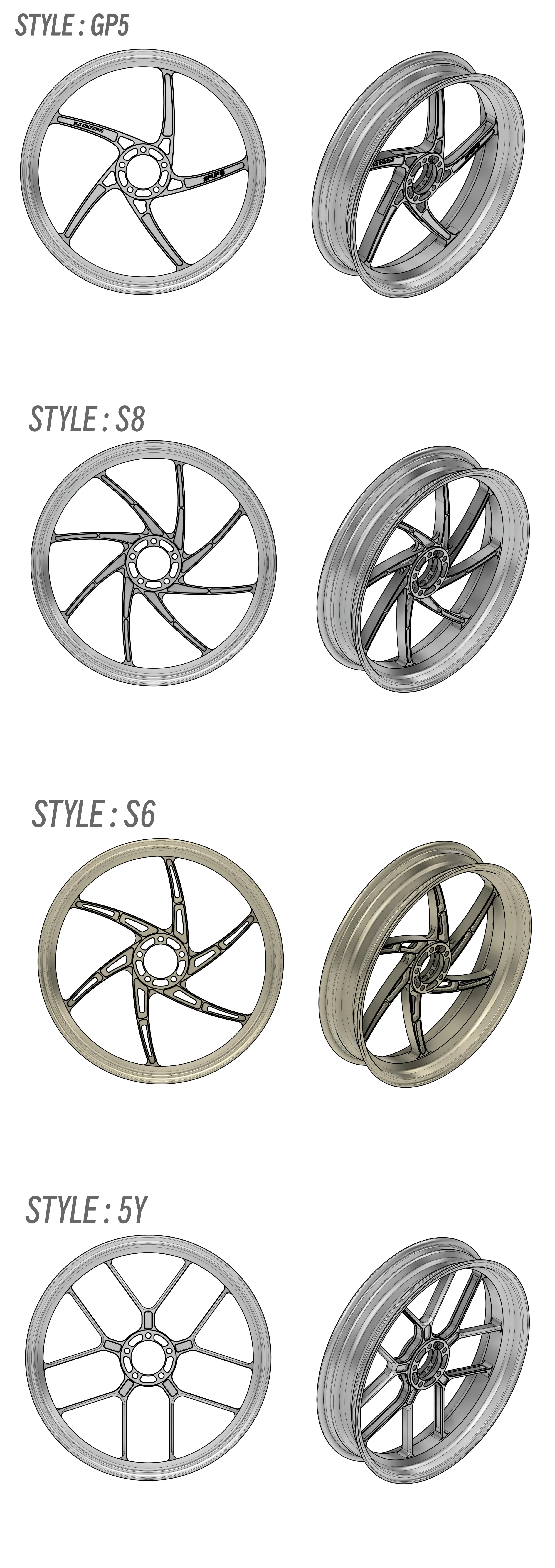 For Yamaha R1 Aluminum Forge Forged Alloy Cnc Motorcycle Wheel Rim ...