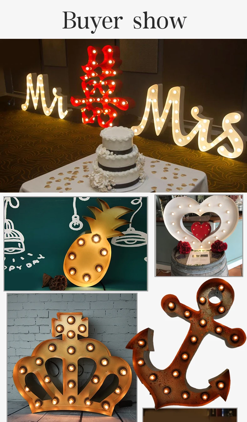 Giant Baby 4ft Marquee Letters Lights Decorative Metal Stainless Steel ...