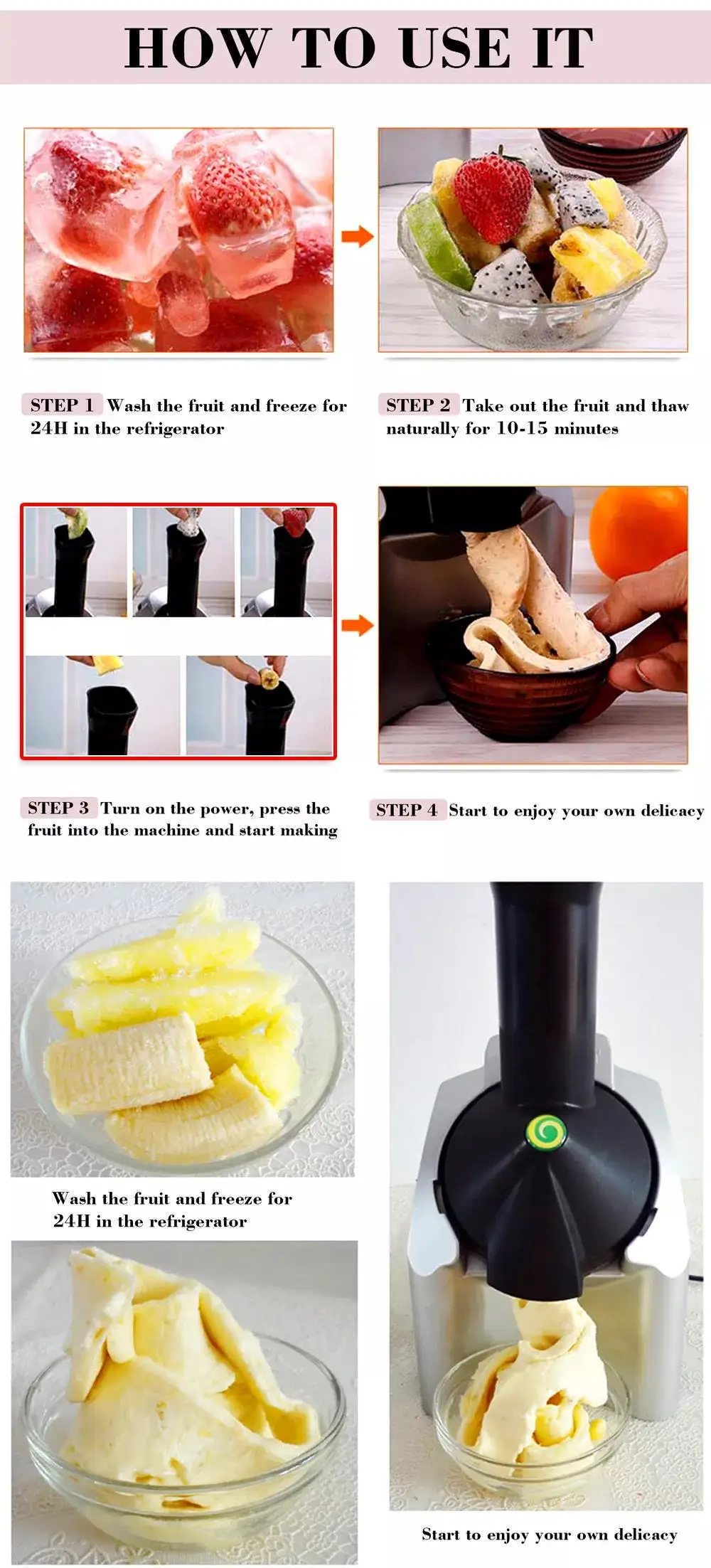 200w Mini Ice Cream Machine - Portable & Automatic Maker