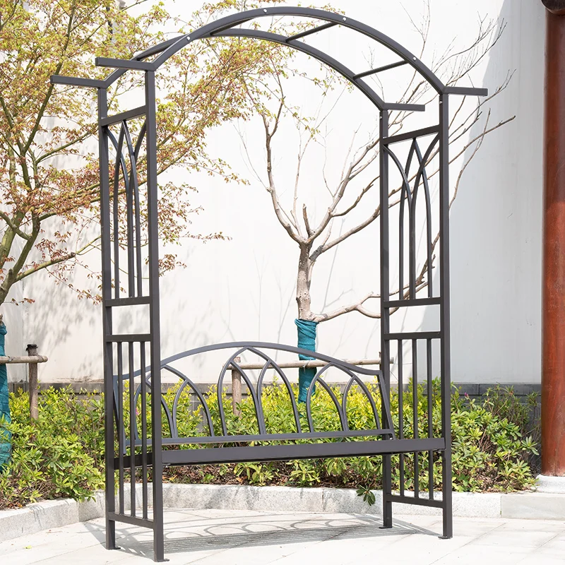 Outdoor 2 Person Ergonomic Garden Bench Arch Various Climbing Plant ...