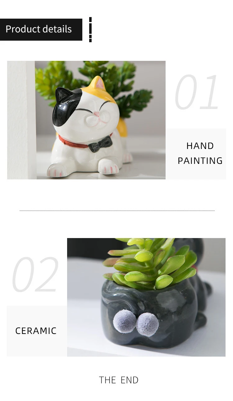 Indoor Cute Flower Pots Home Decoration Animal Succulent Planter Mini ...