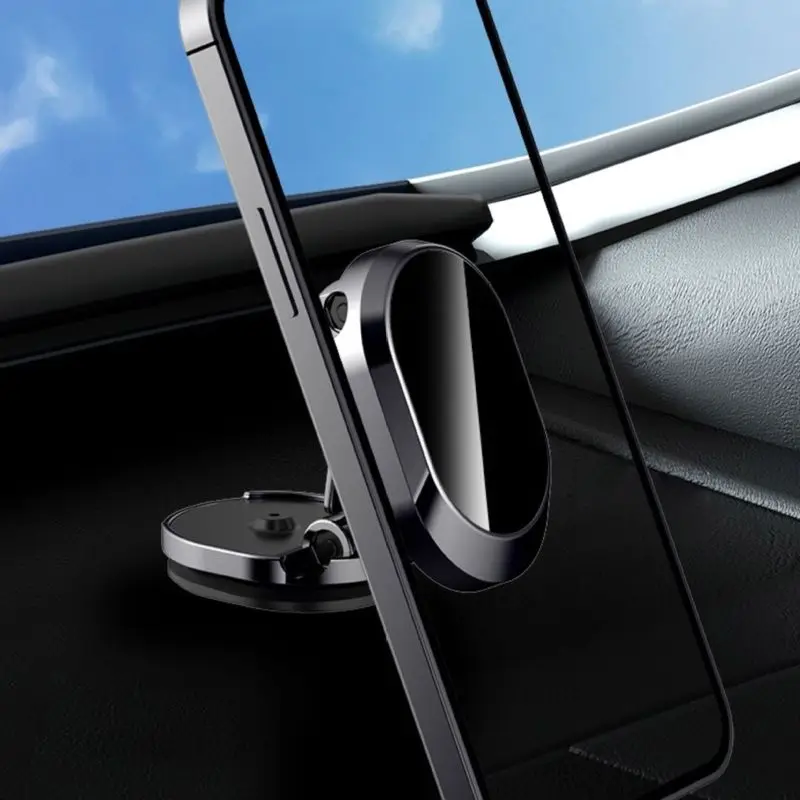 Universal 360 Rotating Magnet Stand Mini Folding Dashboard Magnetic Car ...