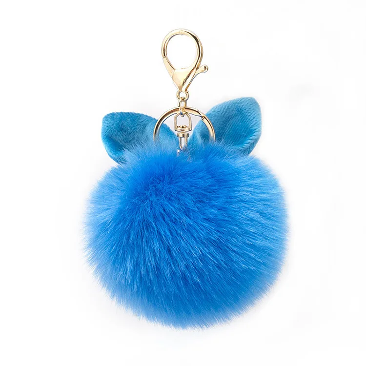 S422 Fancy&fantasy Fur Pom Pom Key Chain Fluffy Bunny Keychain Chaveiro ...